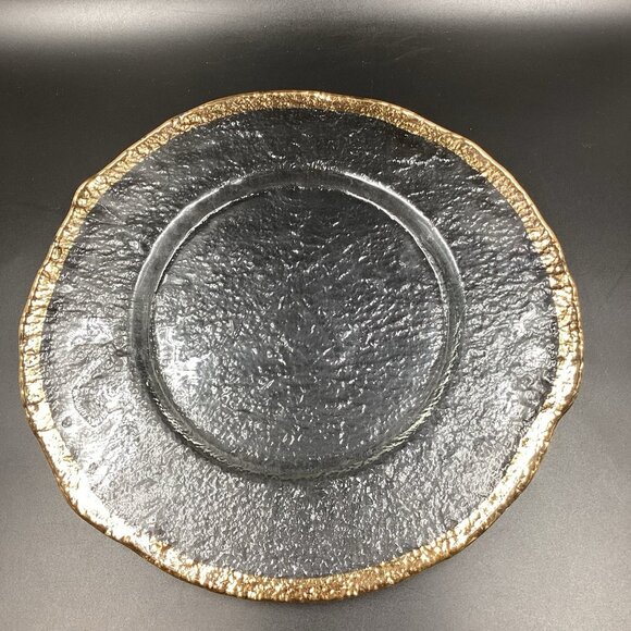 Glacier IVV | Dining | Glacier Ivv Italian Textured Art Glass K Gold ...